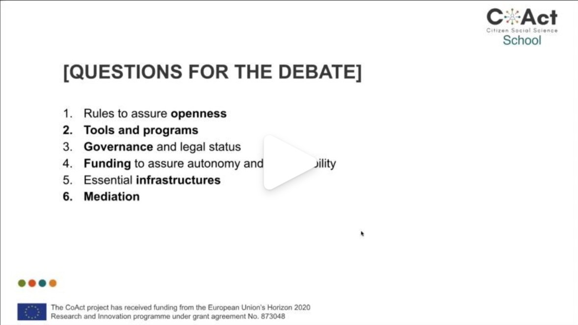 Open Materials – Citizen Social Science School – CoAct